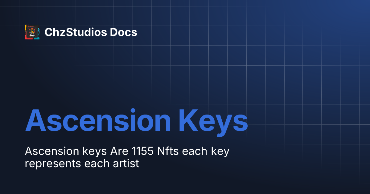 Ascension Keys | ChzStudios Docs